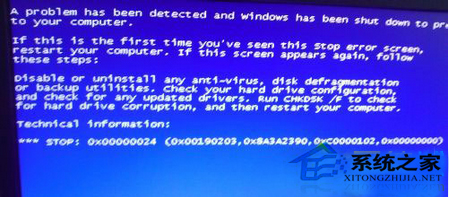 Win7开机蓝屏报错0x00000024如何解决？ - 系统之家